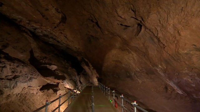 Wookey Hole cave opened by rock blast - BBC News