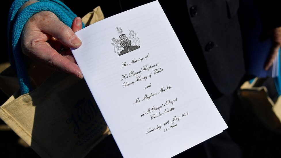 Royal Wedding Order Of Service