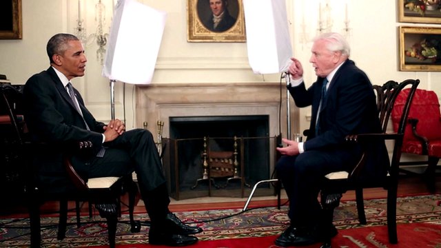 Sir David Attenborough talks clean energy with President Obama - BBC News
