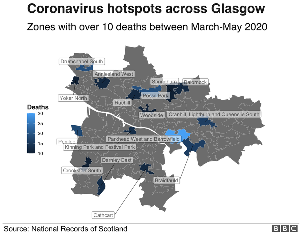 Coronavirus: Death rates twice as high in deprived areas - BBC News