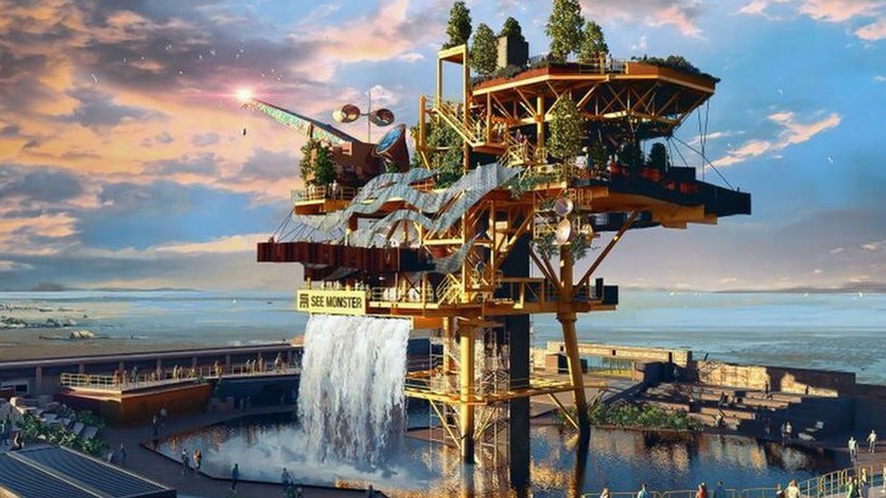 See Monster: What's the new art installation made from an old oil rig ...