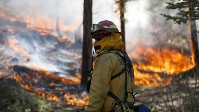 Wildfires hit Washington state east of Seattle - BBC News