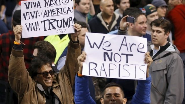 US election 2016: Security scare at Donald Trump event - BBC News