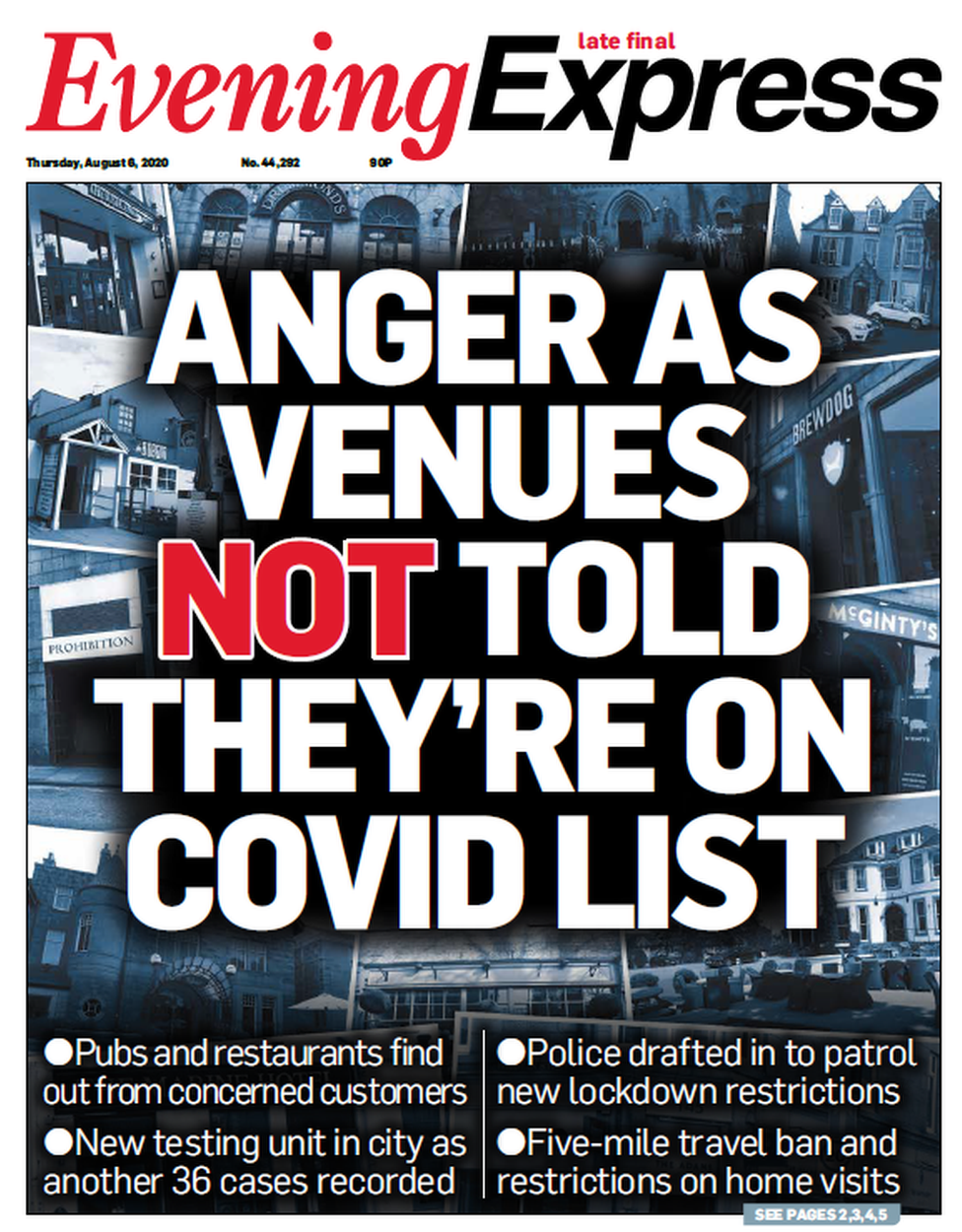 Scotland's papers: New cluster sends a city back into 'lockdon' - BBC News