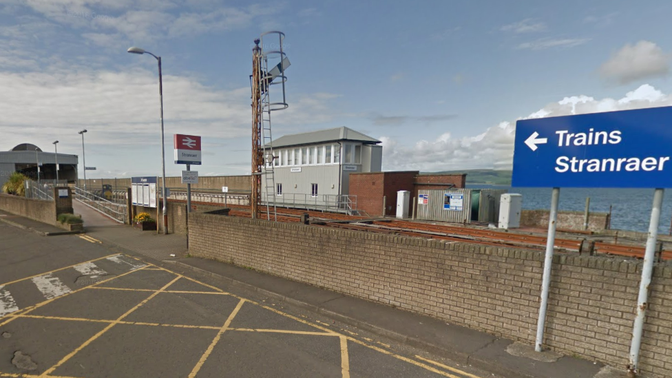 Stranraer rail service back in service after two months - BBC News