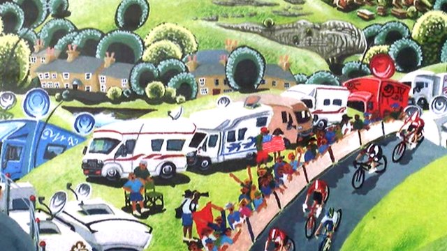 Tour de France boosts artist Alister Colley's profile - BBC News