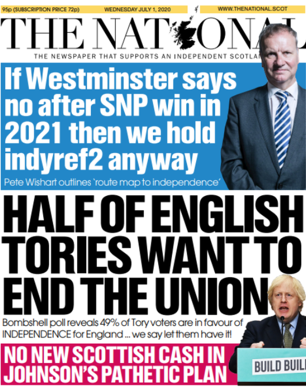 Scotland's papers: Lockdown tourism fears and exams warning - BBC News