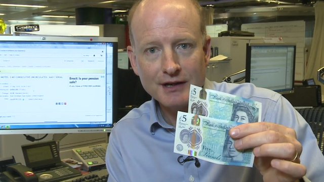 New fivers sell for hundreds of pounds - BBC News