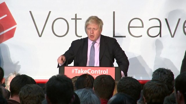 Boris: Staying in EU 'like being locked in a minicab' - BBC News