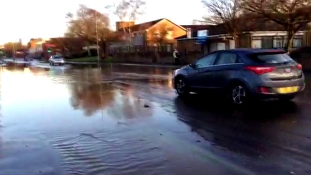 Recovery operation after Salford's day of deluge - BBC News