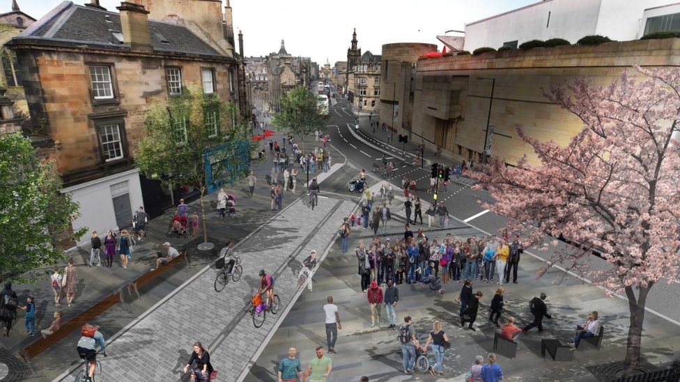 Segregated cycle way to be built in Edinburgh city centre - BBC News