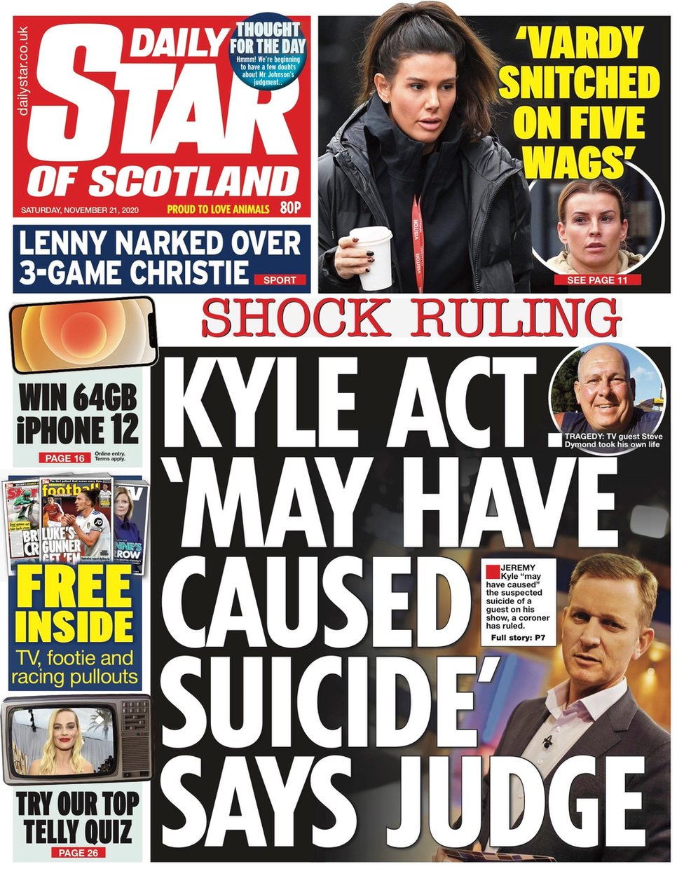 Scotland's papers: Patel bullying row and Christmas 'ray of hope' - BBC ...