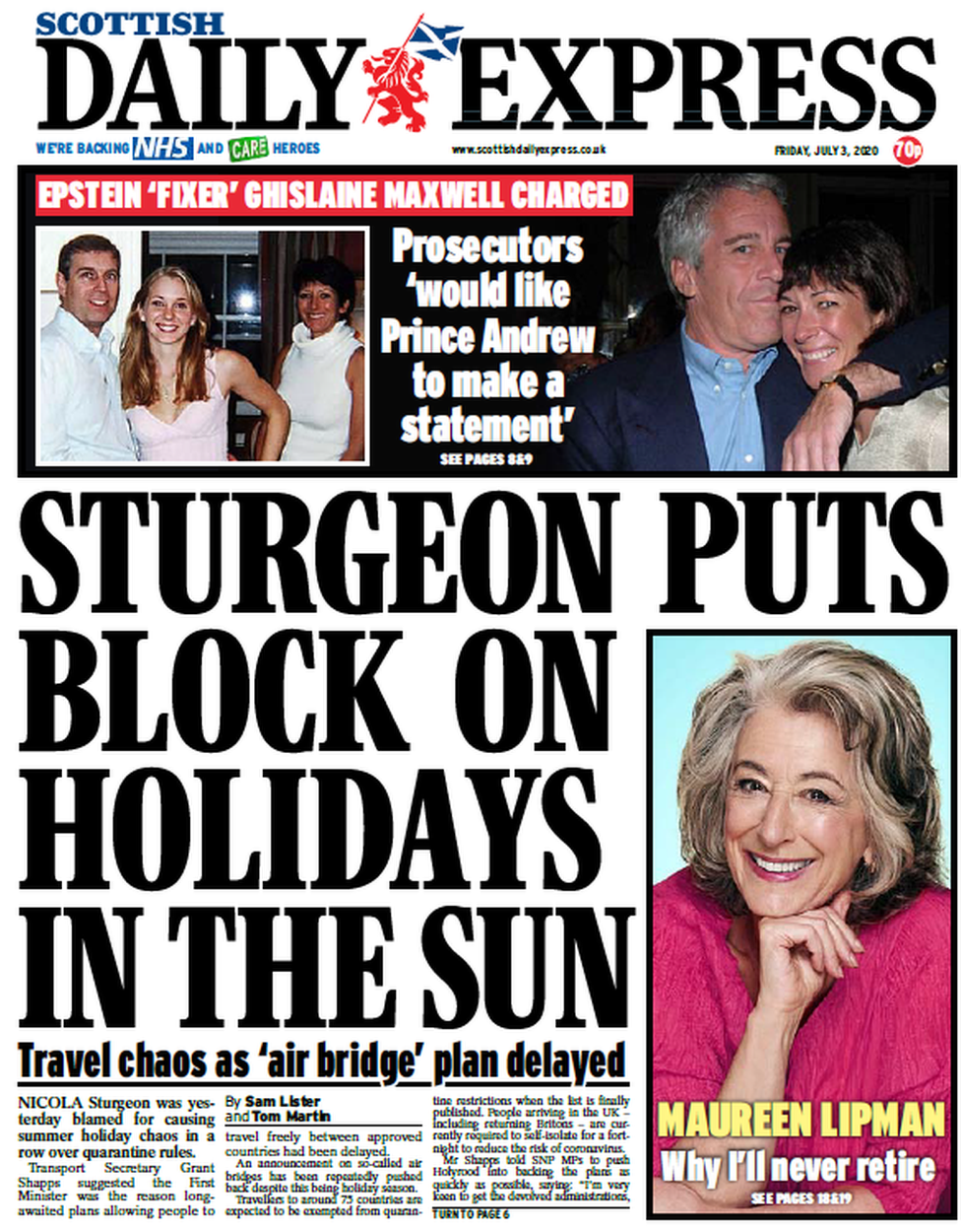 The papers: Scotland covers up and 'pressure' on Prince Andrew - BBC News