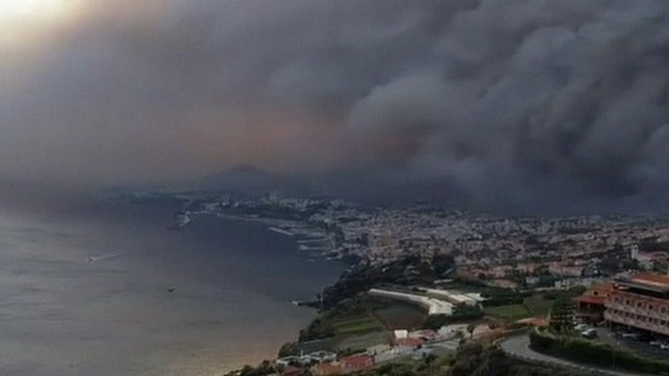 Madeira wildfires: 'Ash is still falling into the city' - BBC News