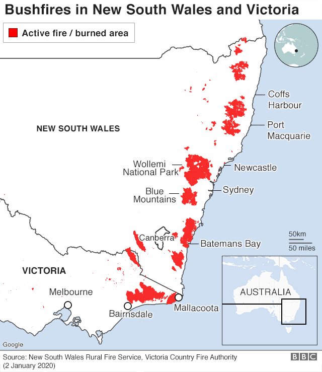 Australia fires: Navy rescues people from fire-hit Mallacoota - BBC News