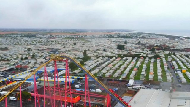 Rollercoaster views of Ingoldmells' rides - BBC News